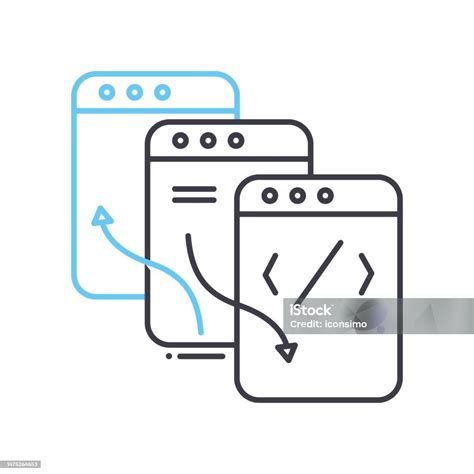 Agiles Frameworkliniensymbol Gliederungssymbol Vektorillustration Konzeptzeichen Stock Vektor