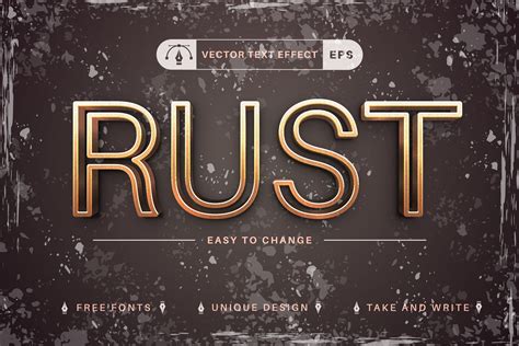 Rust Editable Text Effect Font Style Graphic By Rwgusev · Creative Rust Editable Text Effect Font Style Graphic By Rwgusev · Creative
