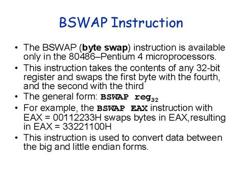 Microprocessor Assembly Language Conversion Instructions Conversion