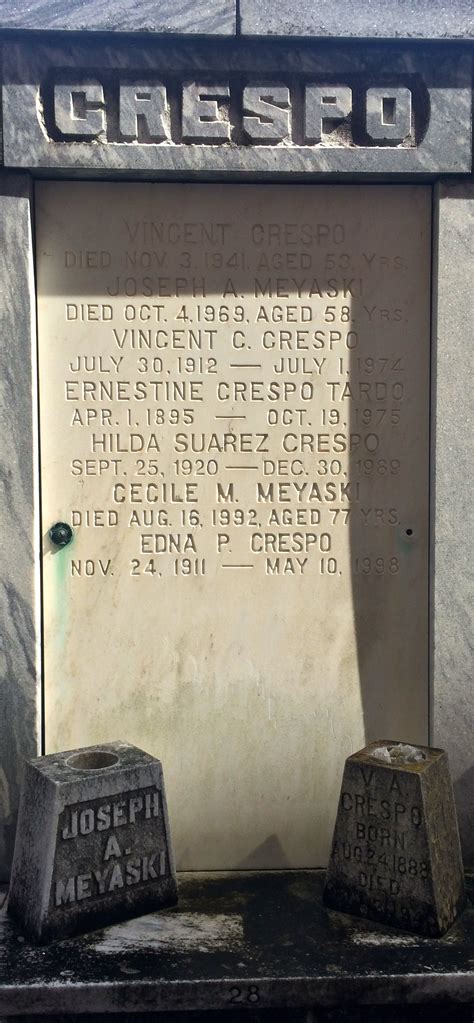 Vincent Albert Crespo I 1888 1941 Find A Grave Memorial