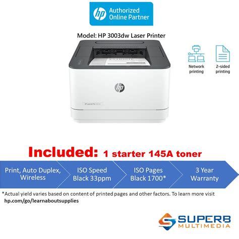 Hp Laserjet Pro 3003dw 3g654a Printer Replace M203dw Lazada