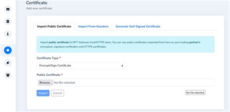 Mft Gateway Mft Gateway Certificate Management Documentation