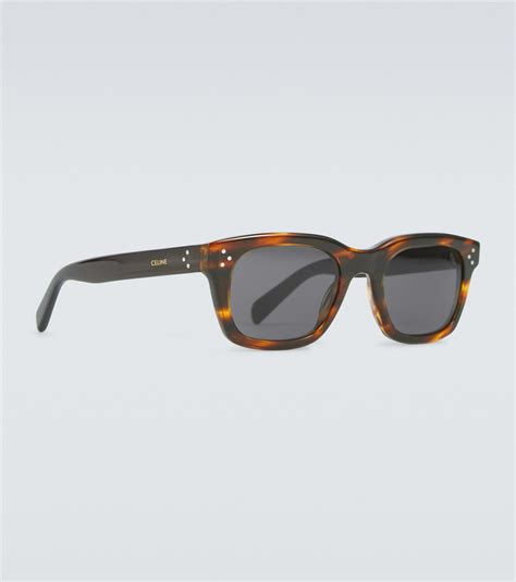 Celine Eyewear Tortoiseshell Square Sunglasses Celine