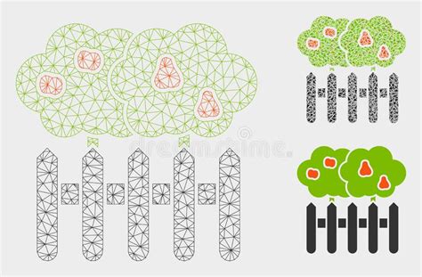 Garden Vector Mesh 2d Model And Triangle Mosaic Icon Stock Vector Illustration Of Ecology