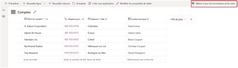 Mettre à Jour Des Formulaires Et Des Vues à Laide Du Concepteur De Tables Power Apps