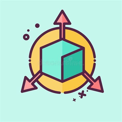 Icon Three Dimensional Object Related To 3d Visualization Symbol Mbe Style Simple Design