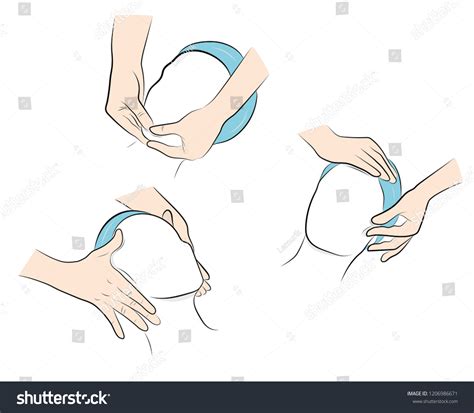 Facial Massage Position Hands During Massage Stock Vector Royalty Free