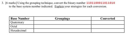 Solved 6 Marks Using The Grouping Technique Convert The