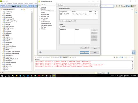 Eclipse Unable To Resolve Target Android 8 Stack Overflow