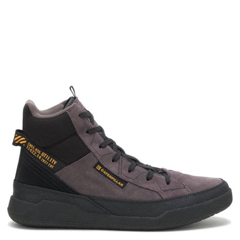 Cat Hex Utility Zapatilla Urbana Hombre Cuero Gris Cat
