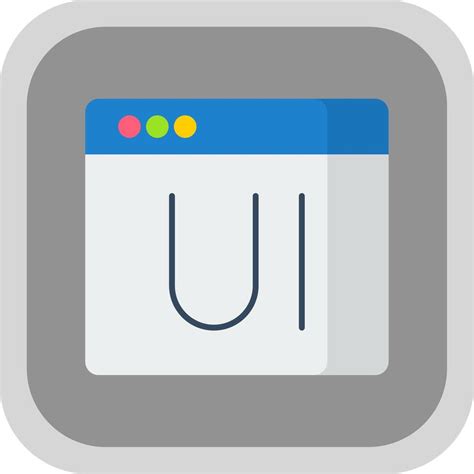Ui Flat Round Corner Icon Vector Art At Vecteezy