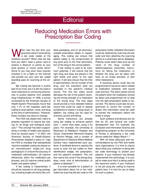PDF Reducing Medication Errors With Prescription Bar Coding
