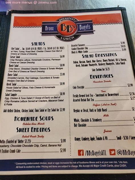 Online Menu Of Bbs Bagels Restaurant Alpharetta Georgia 30004 Zmenu