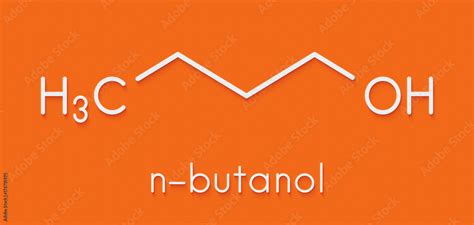N Butanol 1 Butanol Molecule Used As Flavouring And As A Solvent
