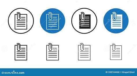 Attach Document Icon Cartoon Vector 130708771