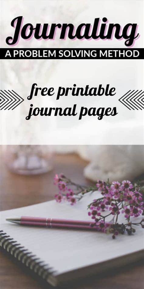 Journaling A Problem Solving Method Mommy Moment
