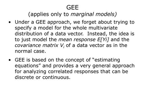 PPT Lecture Marginal Logistic Regression Model And GEE Chapter PowerPoint Presentation