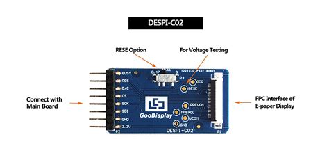 esp32 arduino platform e paper panel driver board type c interface eink