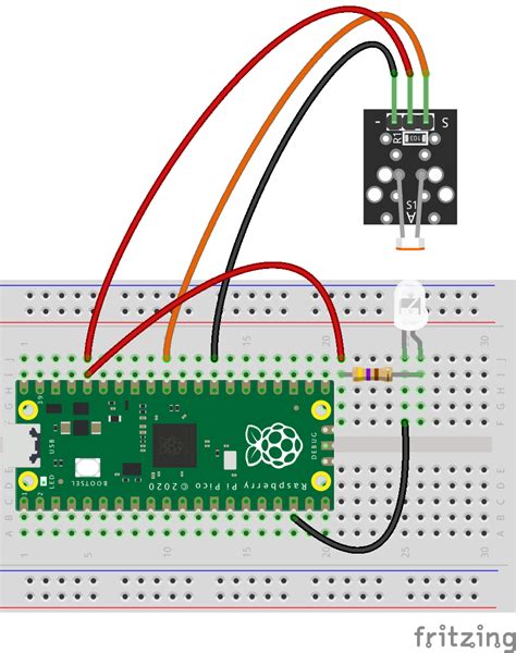 Raspberry Pi Pico Lichtschranke Mit LED Und LDR KY 018