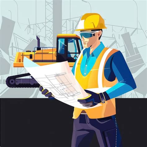 Engineering And Construction Illustration Premium Ai Generated Image