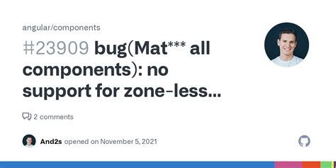 Bugmat All Components No Support For Zone Less Application