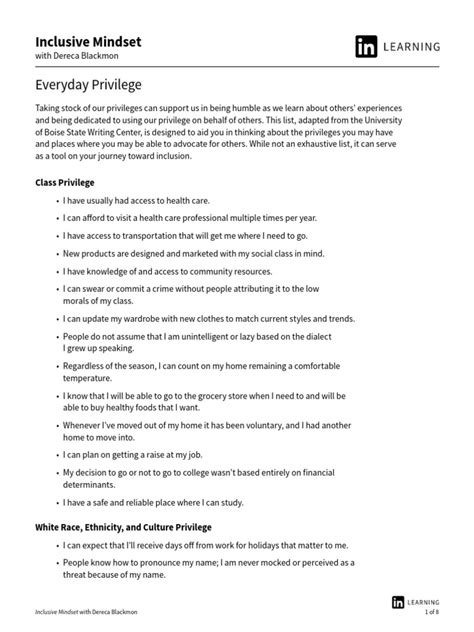 Everyday Privilege Pdf Gender Gender Studies