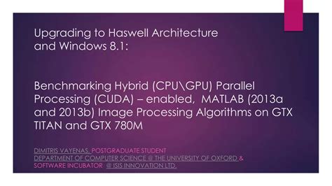 Hybrid CPU GPU MATLAB Image Processing Benchmarking PPTX Operating Systems Computer