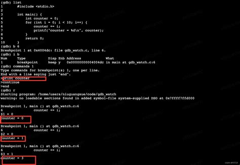 Gdb中commands命令简介gdb Commands Csdn博客