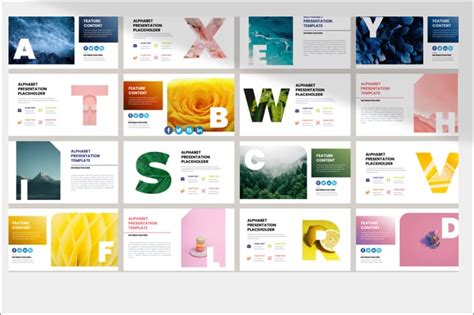 Alphabet Infographic Powerpoint Template Incl Alphabet And Letter Envato