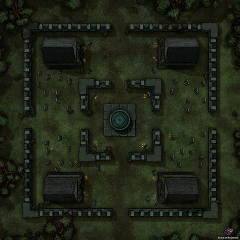 Old Graveyard Dandd Map For Roll20 And Tabletop Dice Grimorium