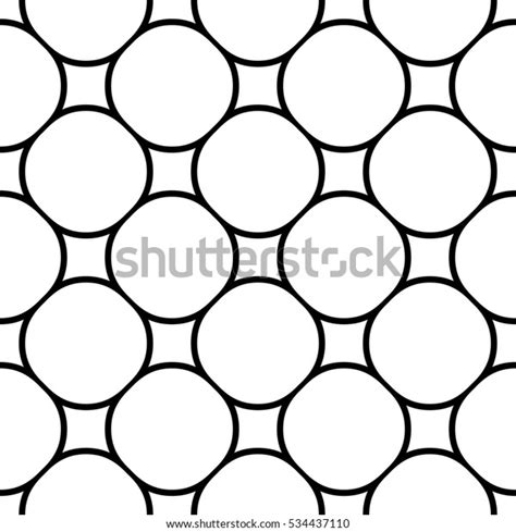 Vector Monochrome Seamless Pattern Simple Geometric Stock Vector Royalty Free 534437110