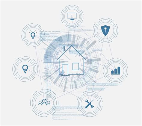 사물 인터넷 Iot 장치 및 중앙 디지털 네트워크 클라우드의 연결 개념 프리미엄 벡터