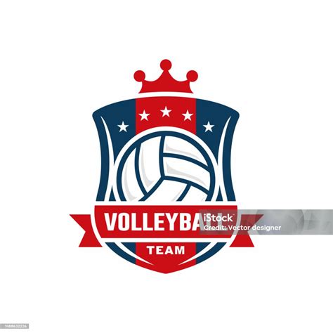배구 로고 디자인 벡터 일러스트레이션 Championship에 대한 스톡 벡터 아트 및 기타 이미지 Championship