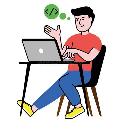 Vector Image With A Digital Business Data Programmer Stock Vector
