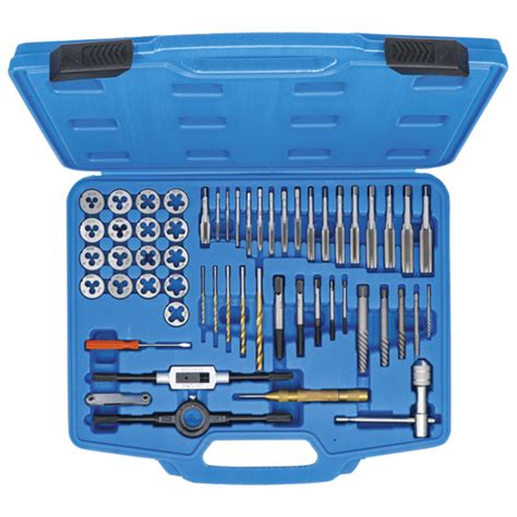 Tapping Set Inch 56 Piece 1 4 1 Tap And Die Set Imperial All Tools Direct