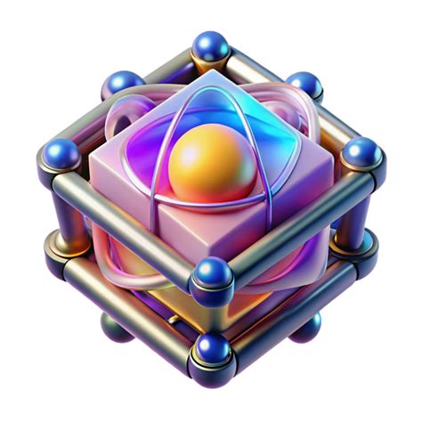 Signature Creative A Quantum Computer Core Glowing With Multicolored Energy Complex Geometric