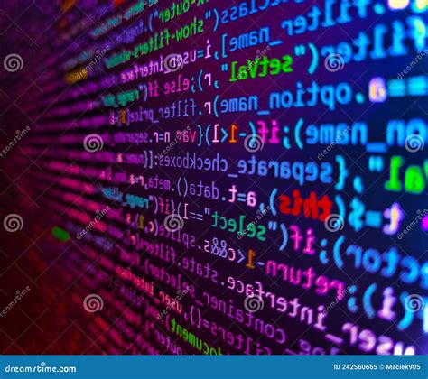 Concept Screen Of Experienced Web Developer Digital Abstract Bits Data