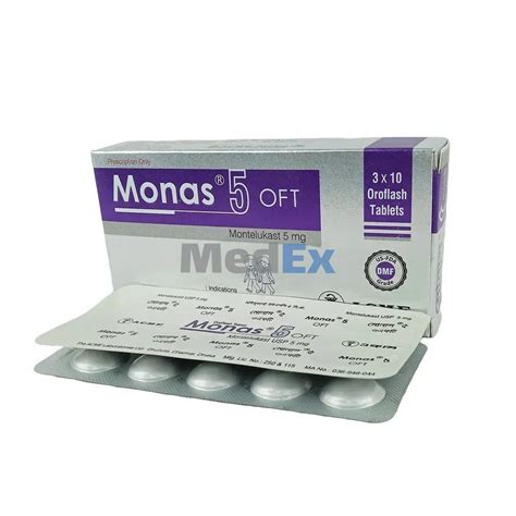 Monas Oft 5 Mg Flash Tablet মোনাস ওএফটি ৫ মি গ্রা ট্যাবলেট Acme Laboratories Ltd