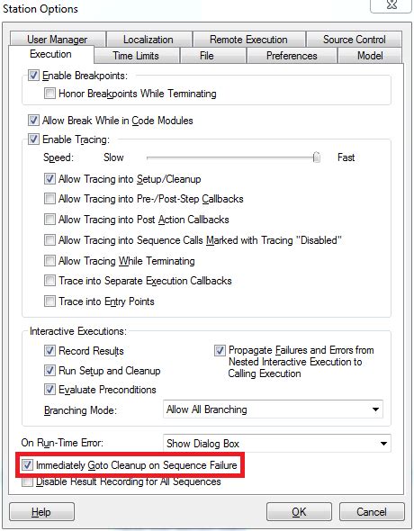 Solved Teststand 2014 Cleanup After Failed A Step Ni Community