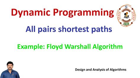 All Pairs Shortest Pathsfloyd Warshall Algorithm Dynamic