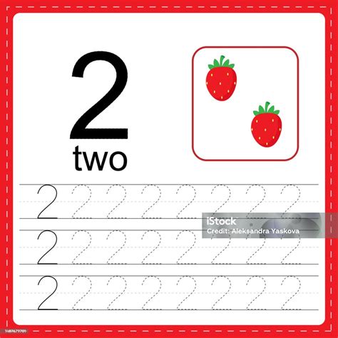 어린이용 숫자가 있는 카드 선을 추적합니다 아이들이 세고 쓰는 법을 배울 수 있습니다 0명에 대한 스톡 벡터 아트 및 기타 이미지 0명 공부 교습 Istock