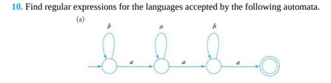 Solved 10 Find Regular Expressions For The Languages