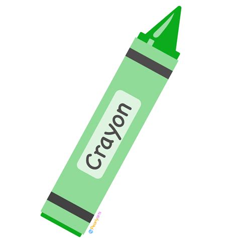 Green Crayon Clipart Free Vector Illustration For Education And Design
