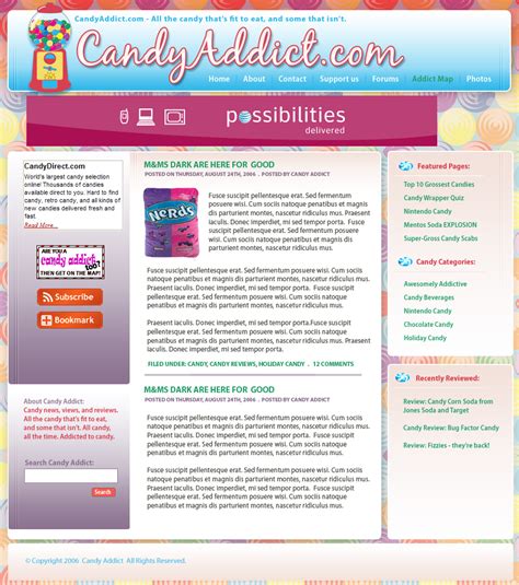 Candy Addict Sneak Peek At Candy Addict Site Redesign