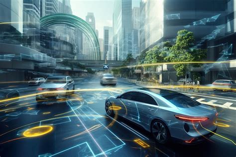 Premium Ai Image Concept Of Autonomous Selfdriving Car System For