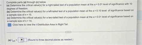 Solved Please Complete Parts A Through C In The Format Chegg Com