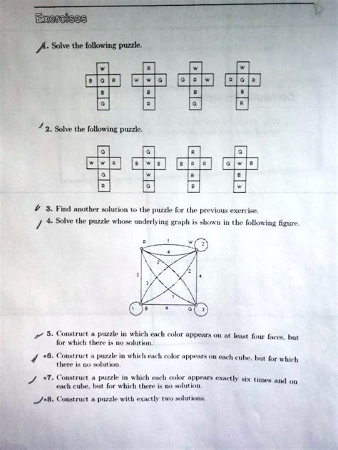 Exercises Solve The Following Puzzle Solve The Following Puzzle Find Another Solution To The