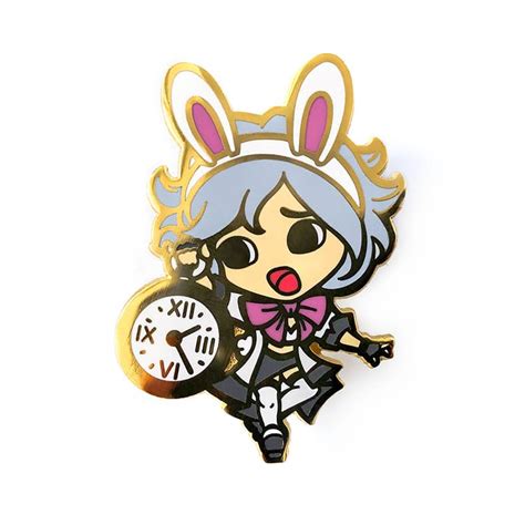 Cutepinclub White Rabbit Hard Enamel Pin