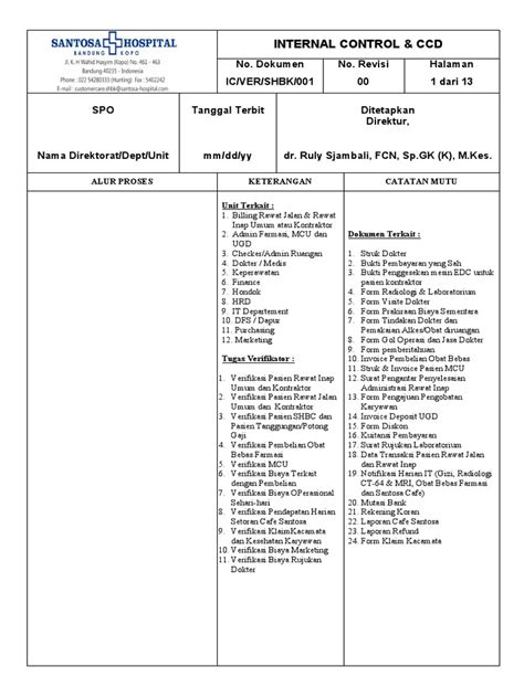 Internal Control Flow Chart Revisi Bang Landi Pdf