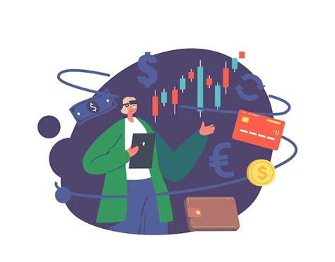 Premium Vector Young Woman In Vr Glasses In Front Of Ar Information